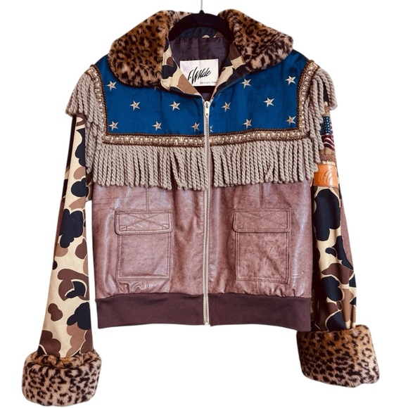 J. Wilde | Jackets & Coats | Vtg 9s Y2k Womens Bomber Western Camo Faux ...